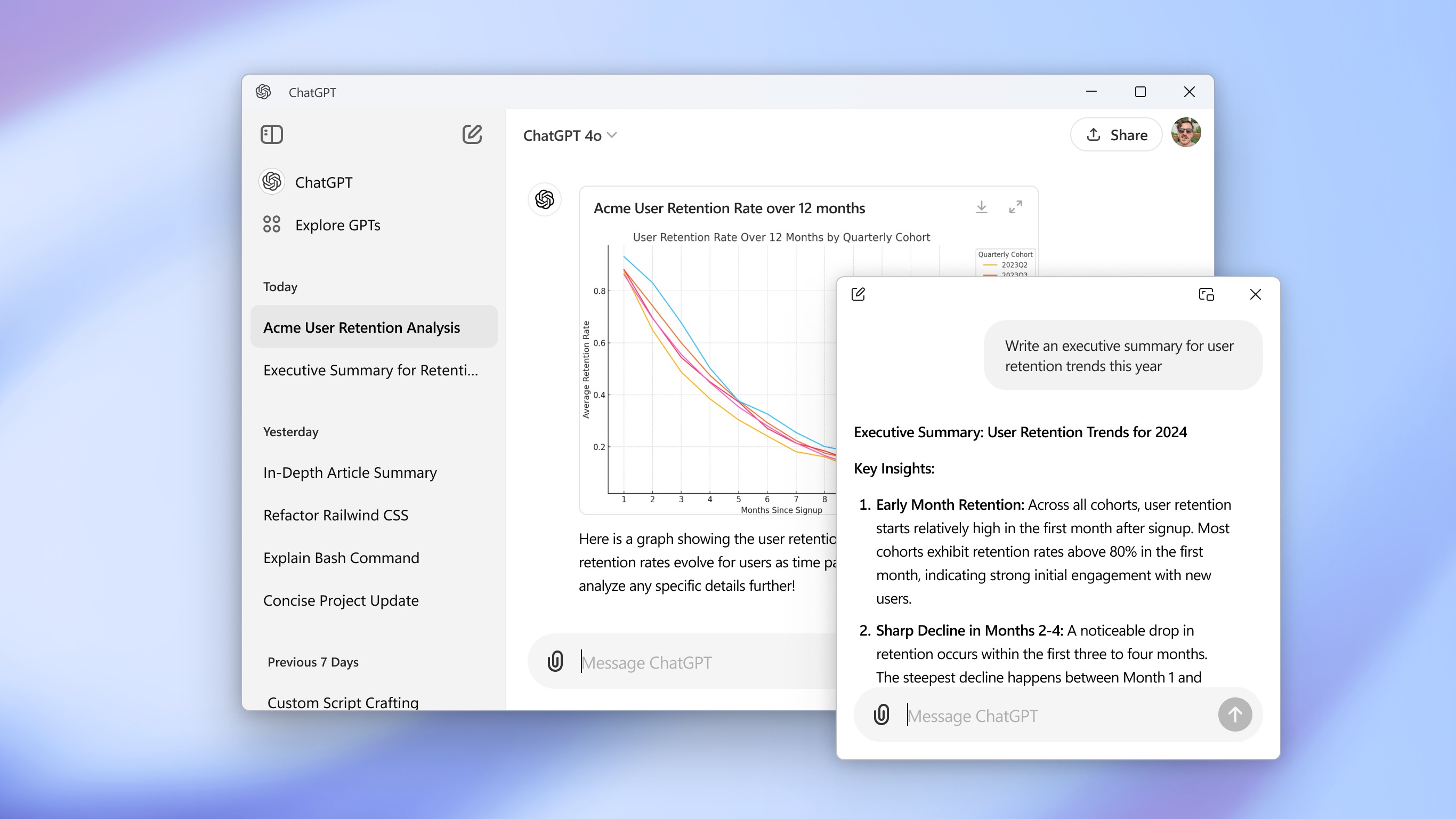 Aplikacja ChatGPT dla Windows jest po prostu aplikacją internetową opartą na Electronie ...